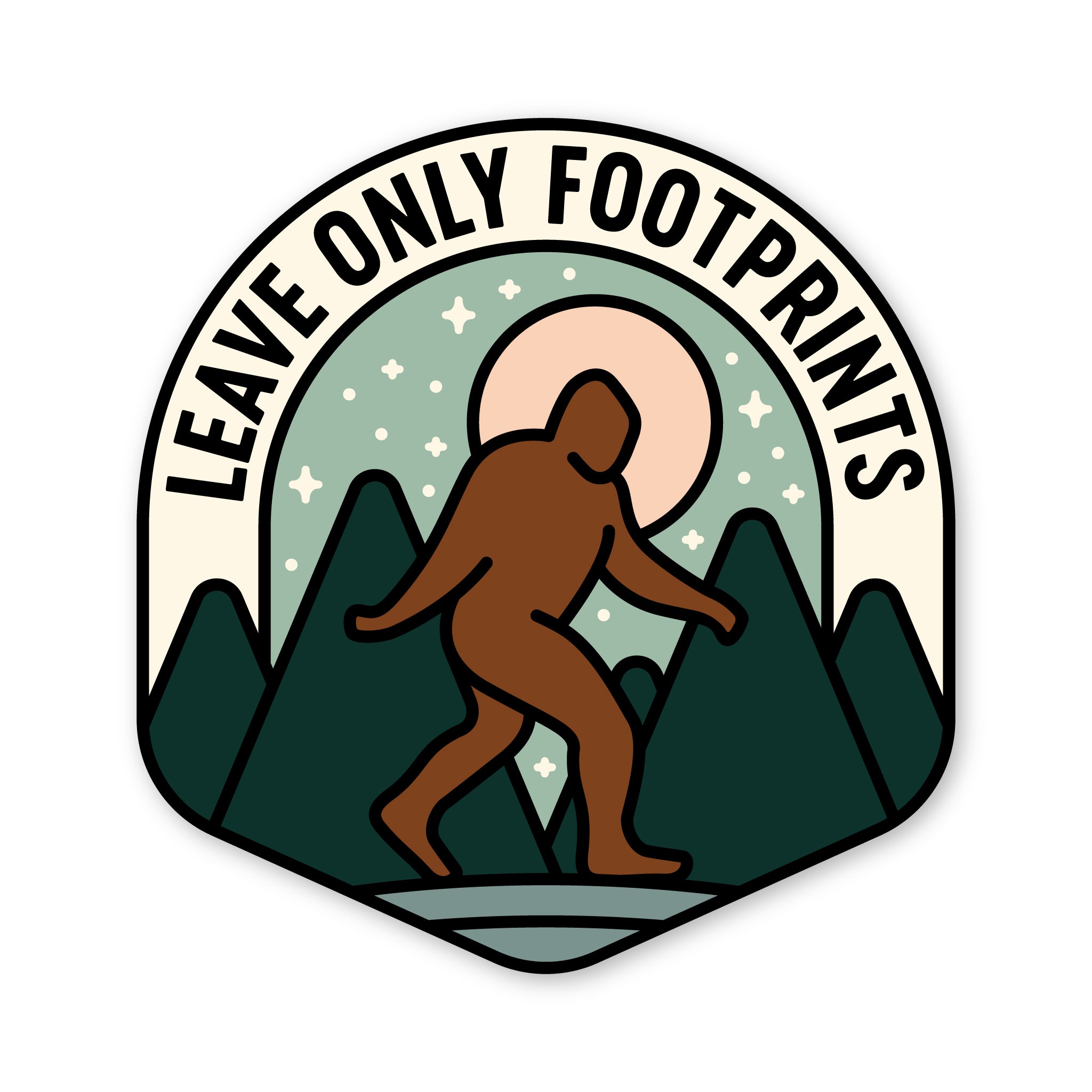 Leave Only Footprints Glow in the Dark Sticker – Fell