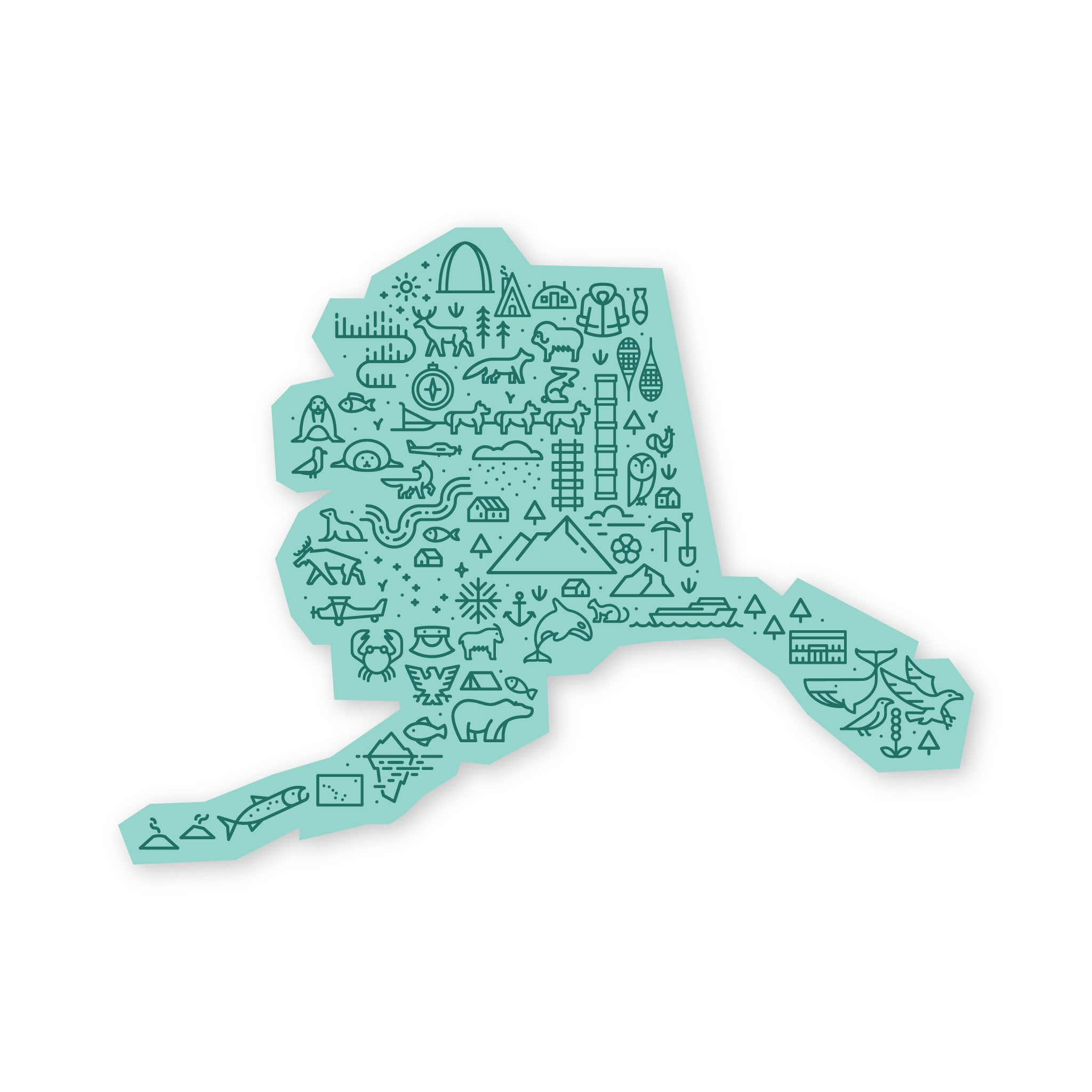 Alaska Map Sticker – Fell