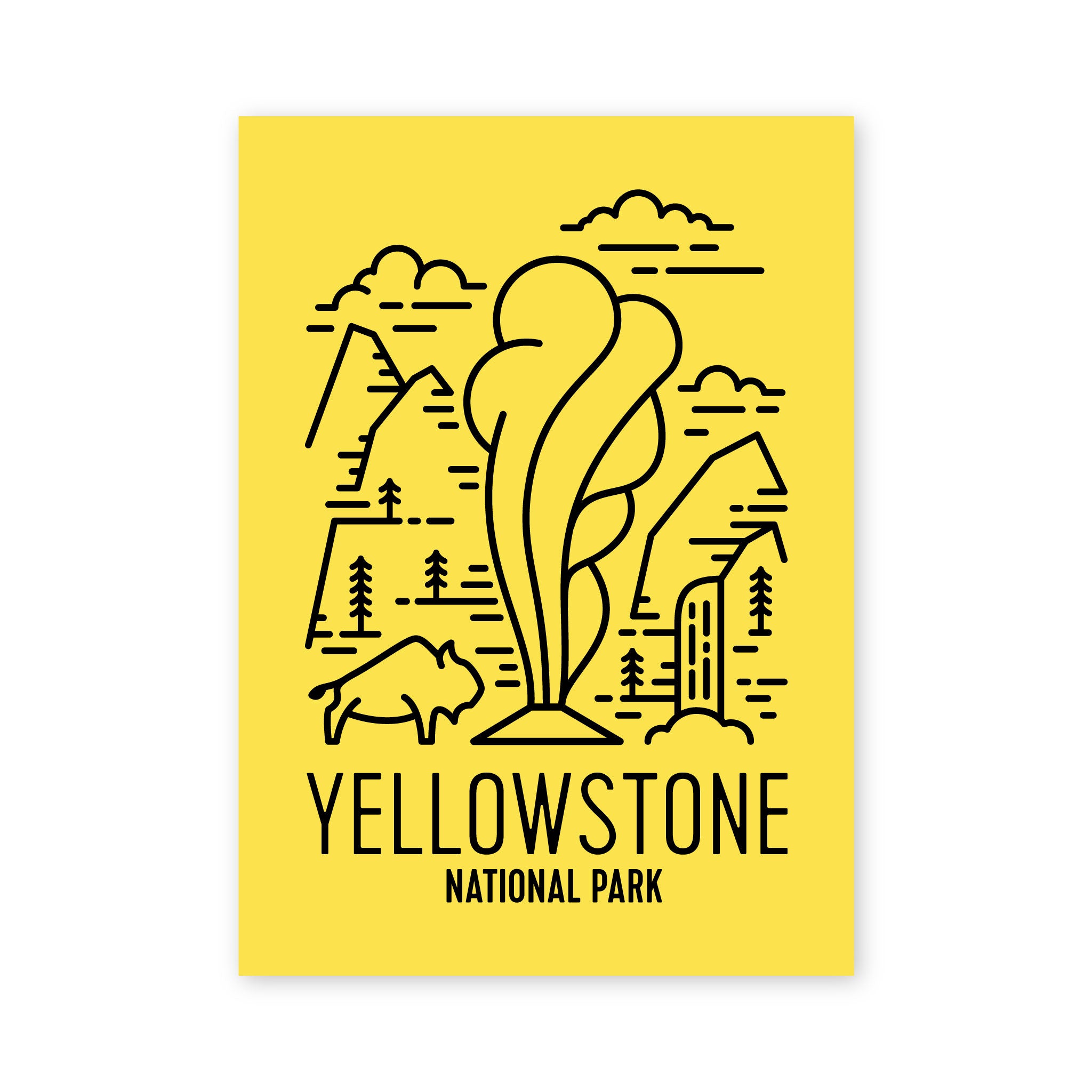 Yellowstone National Park Postcard – Fell